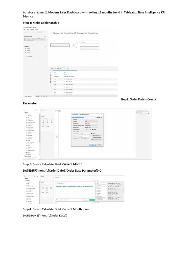 Notes - Modern Sales Dashboard With Rolling 12 Months Trend in Tableau ...