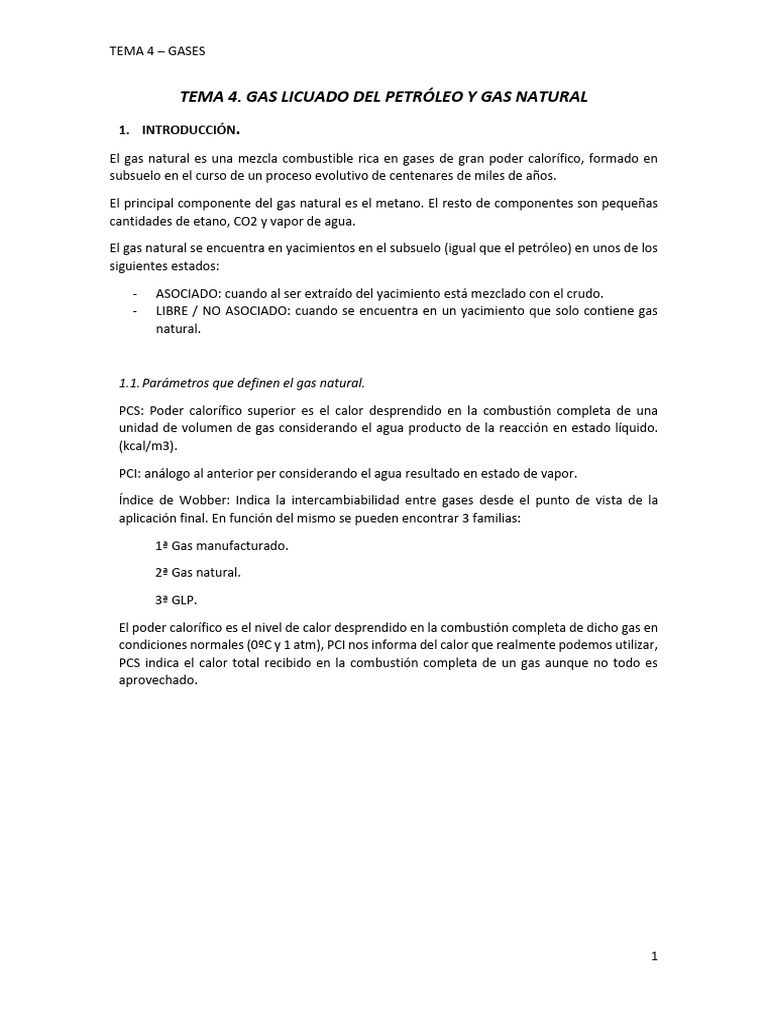 Gas Natural y GLP: Guía Completa | PDF | Gas natural | Petróleo