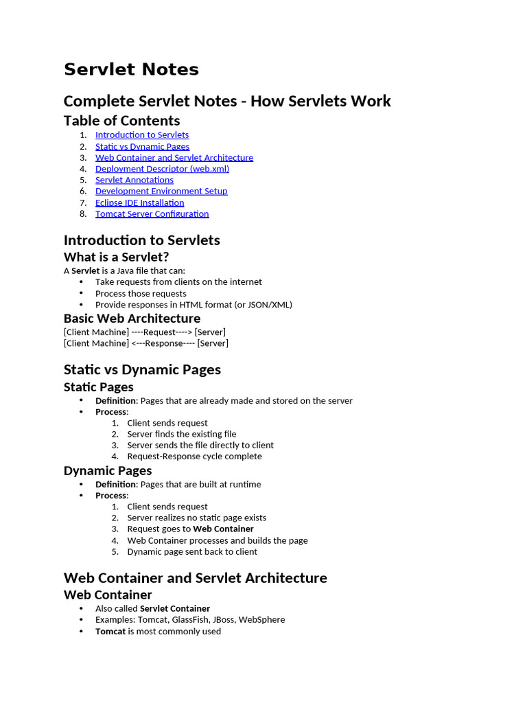 telusko servlet | PDF | Web Server | Internet & Web
