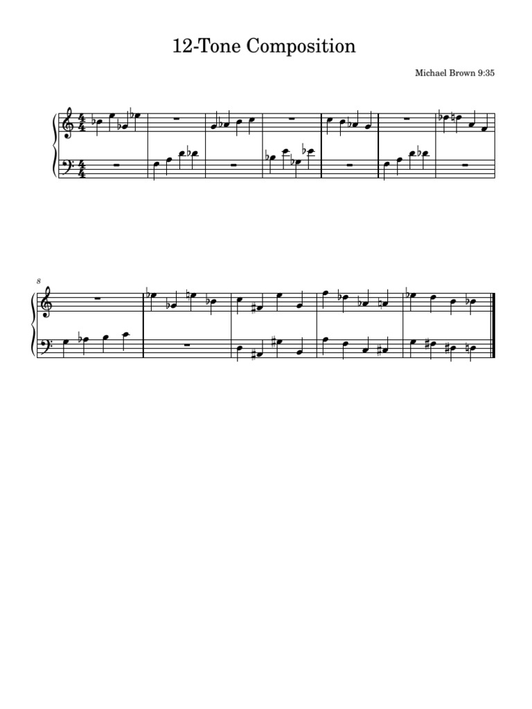 12-Tone Composition Analysis | PDF