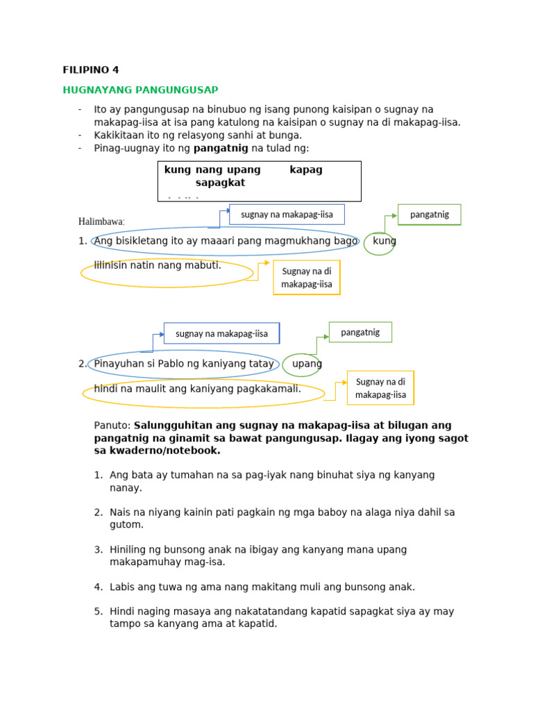 Filipino 4 Asynchronous Learning (1) | PDF