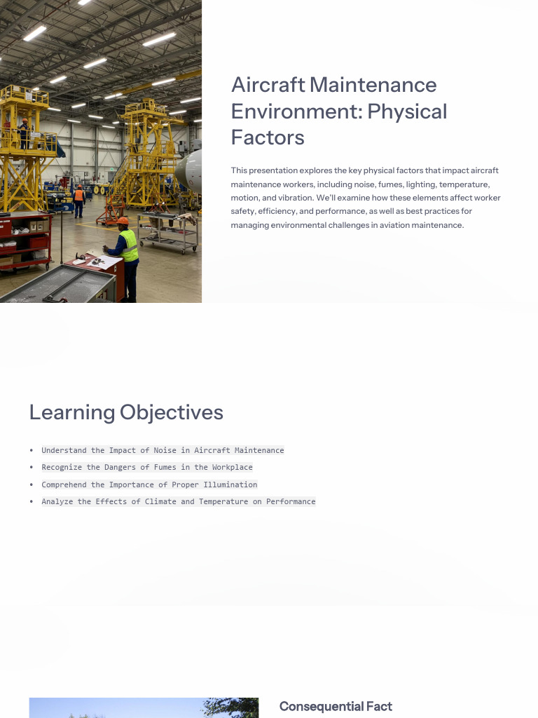 Aircraft Maintenance Environmental Factors | PDF | Personal Protective ...