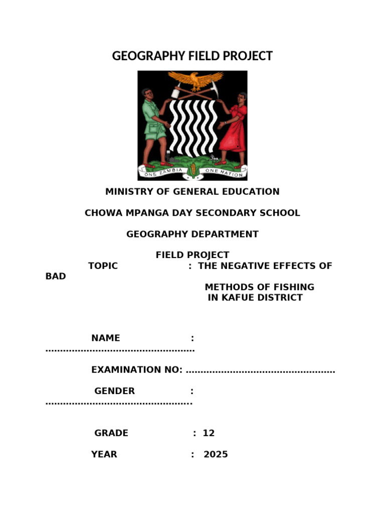 Geography Field Project.docx 1&2 | PDF