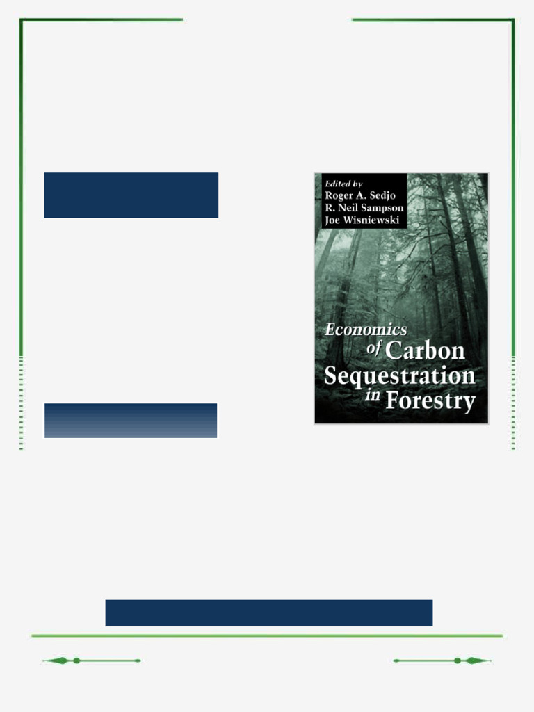 Economics of carbon sequestration in forestry Logan eBook polished ...