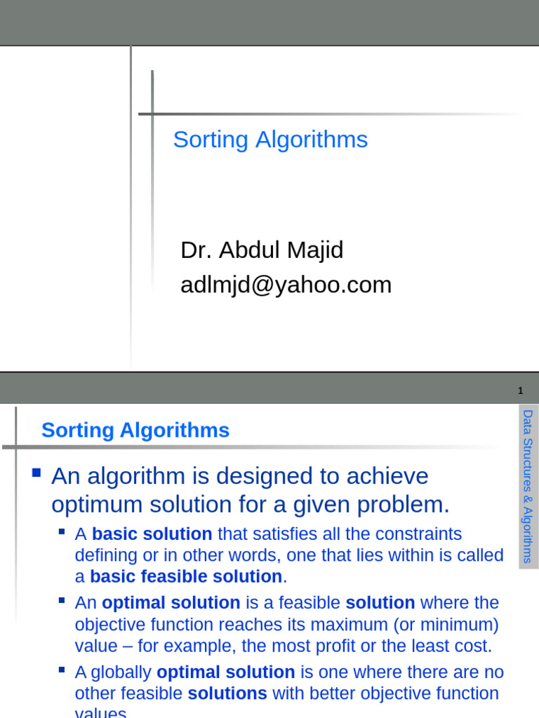 3. Sorting Algorithms | PDF | Mathematical Optimization | Computing
