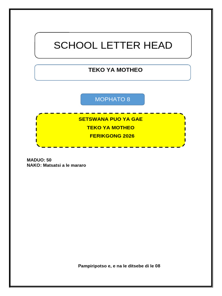Baseline Mophato 8 Ferikgong 2026 | PDF