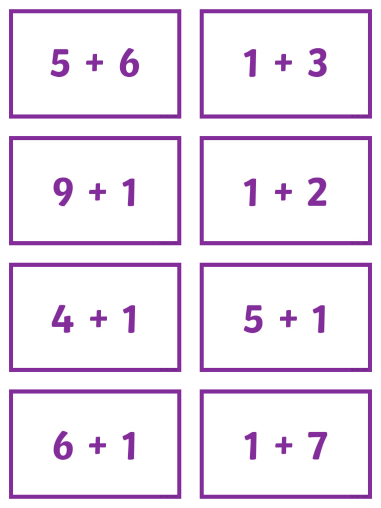 Single Digit Cards | PDF