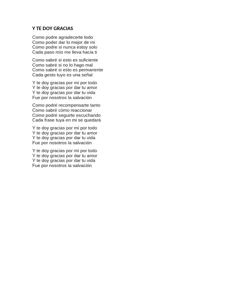 y Te Doy Gracias | PDF