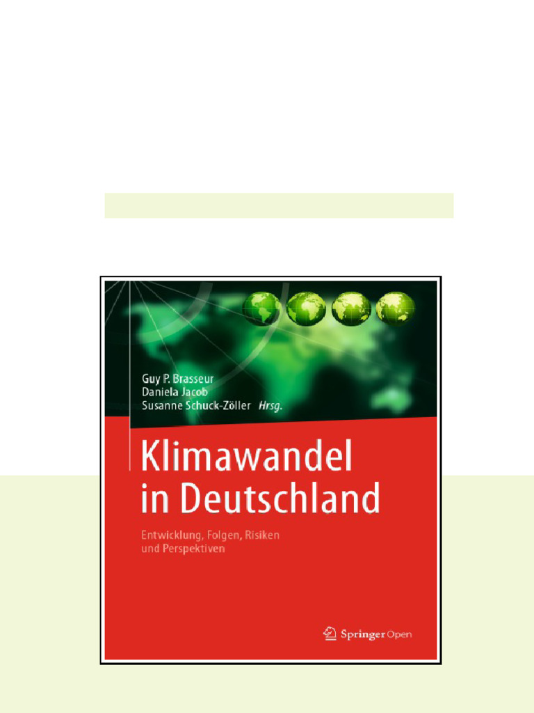 Klimawandel In Deutschland Brasseur Guy Pjacob Danielaschuckzller ebook ...