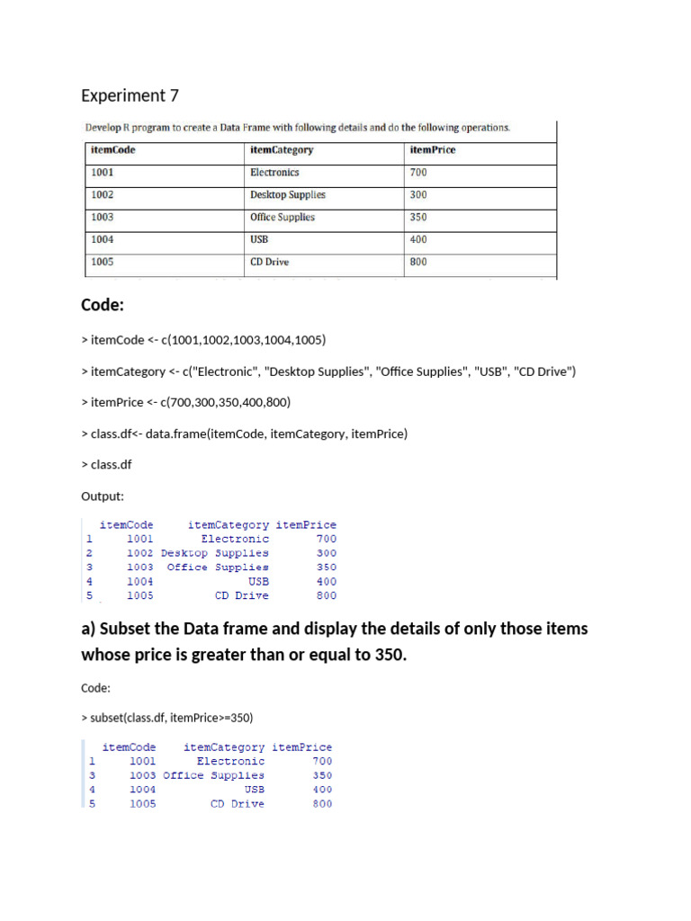 Observation Solution Experiment 7 | PDF