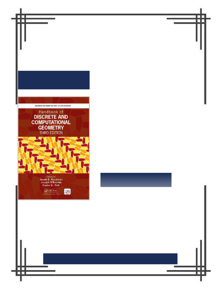 Handbook of discrete and computational geometry Third Edition Goodman eBook improved readability ...