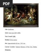 Analysis of Juan Luna's Spoliarium | PDF