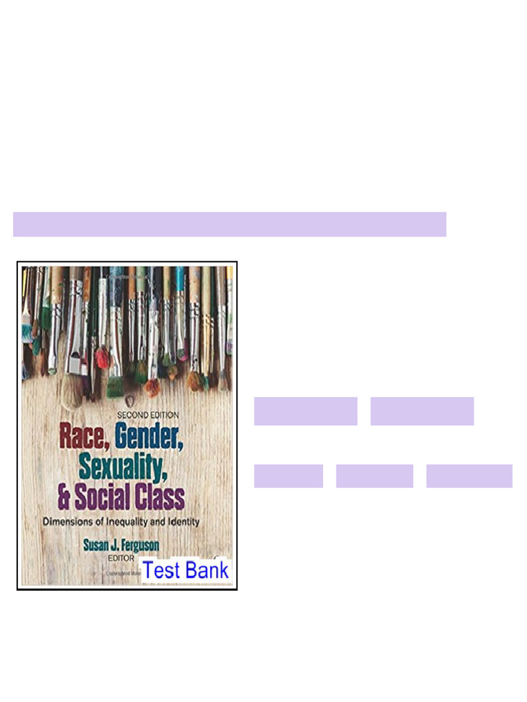 Race Gender Sexuality and Social Class Dimensions of Inequality and ...