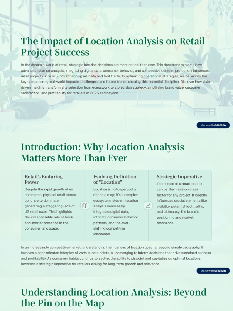 The Impact of Location Analysis on Retail Project Success (2) | PDF ...