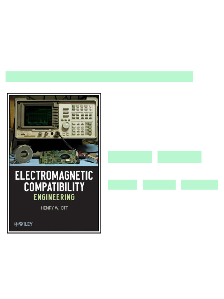 (Ebook) Electromagnetic Compatibility Engineering by Henry Ott ISBN 9780470189306, 0470189304 ...