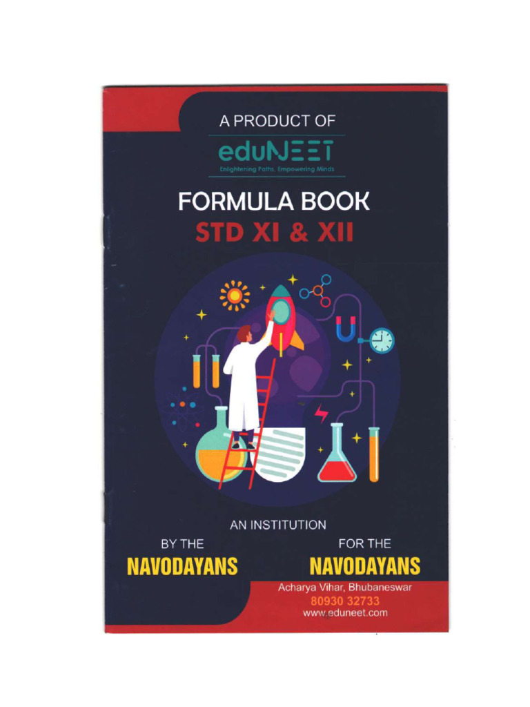Formula Book_xi & Xii Pdf_compressed | PDF
