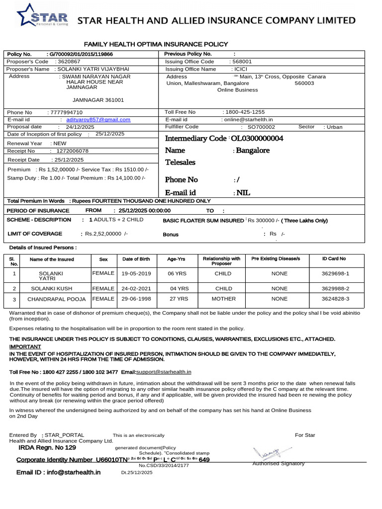 Family Health Optima Insurance Policy | PDF | Business Law | Insurance
