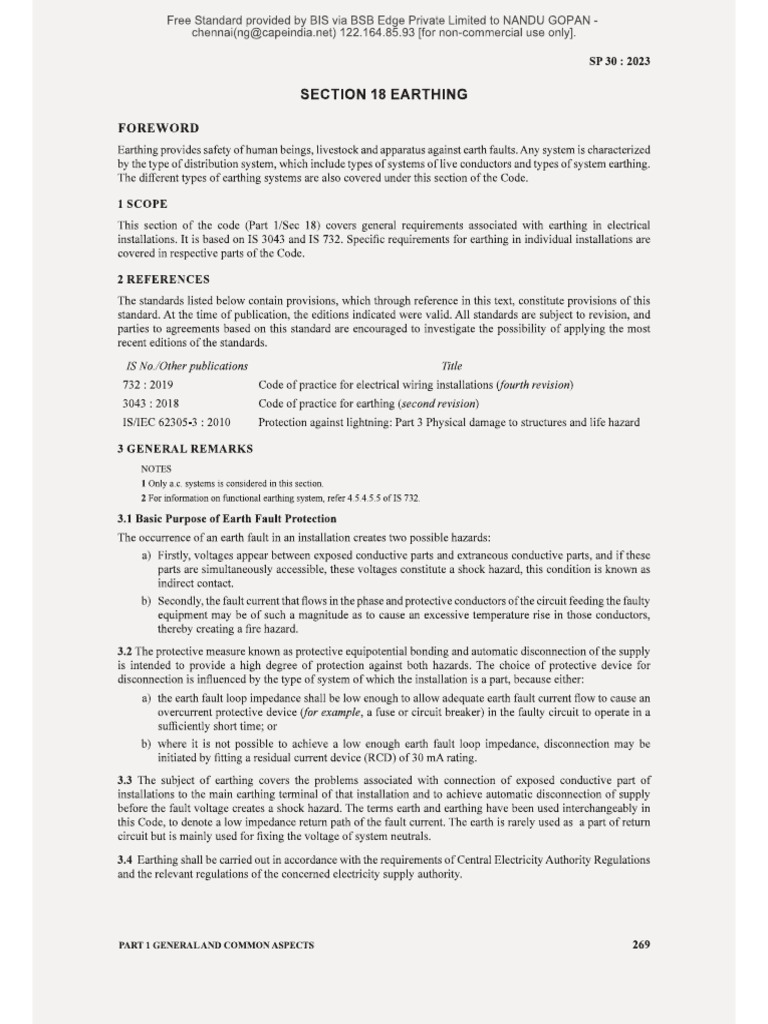 NEC Section 18 Earthing | PDF