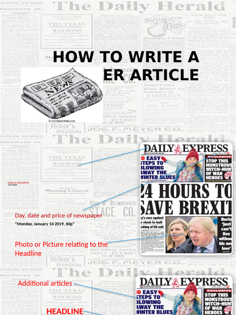How to Write a Newspaper Article | PDF