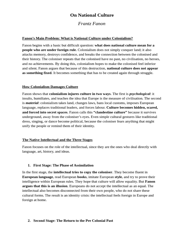 Document Copy | PDF | Frantz Fanon | Colonialism