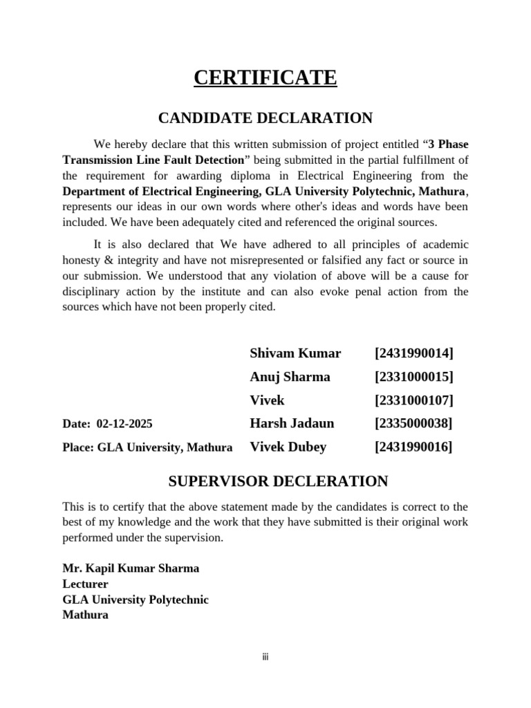 3Project Certificate | PDF