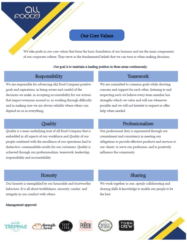 OUR CORE VALUE EN. (2) | PDF | Leadership | Social Psychology