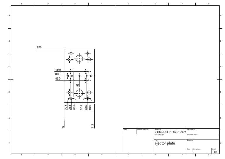 Ejector Plate Drawing v1 | PDF