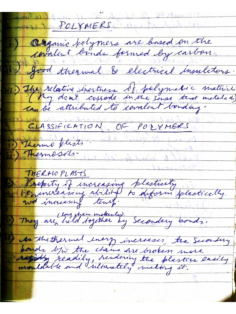 Polymers Notes | PDF