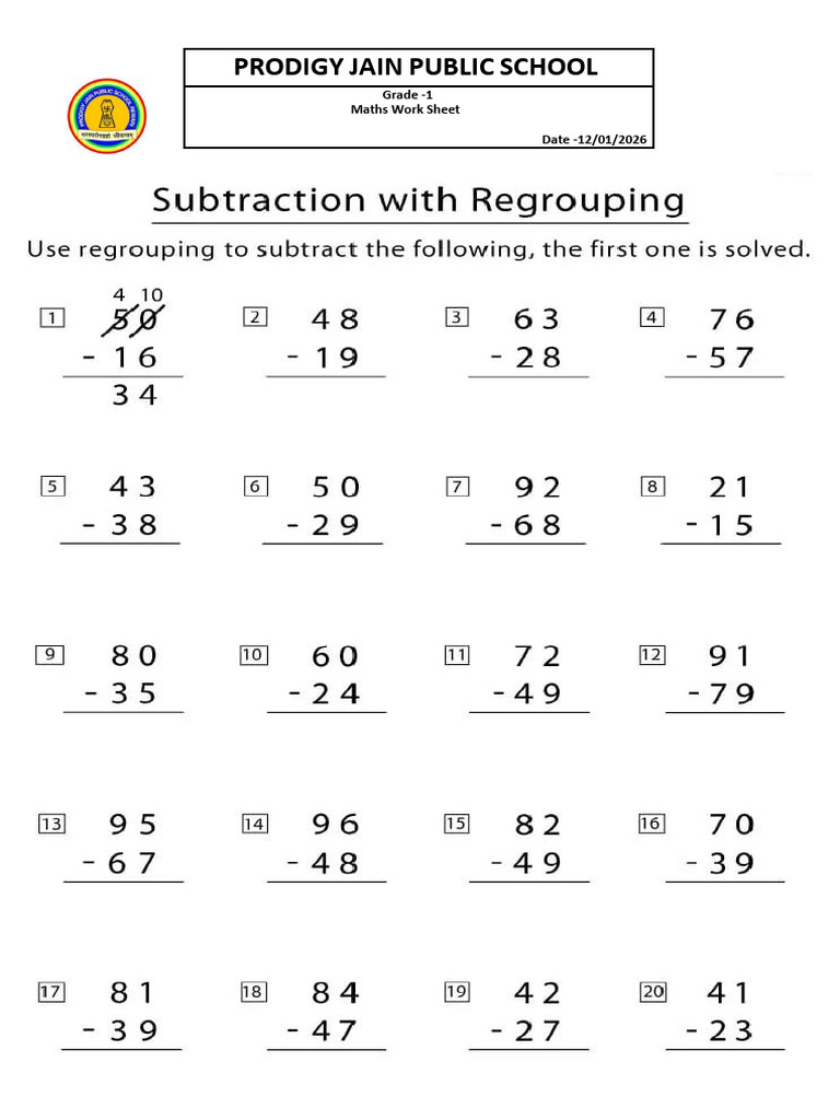 Maths Worksheet | PDF