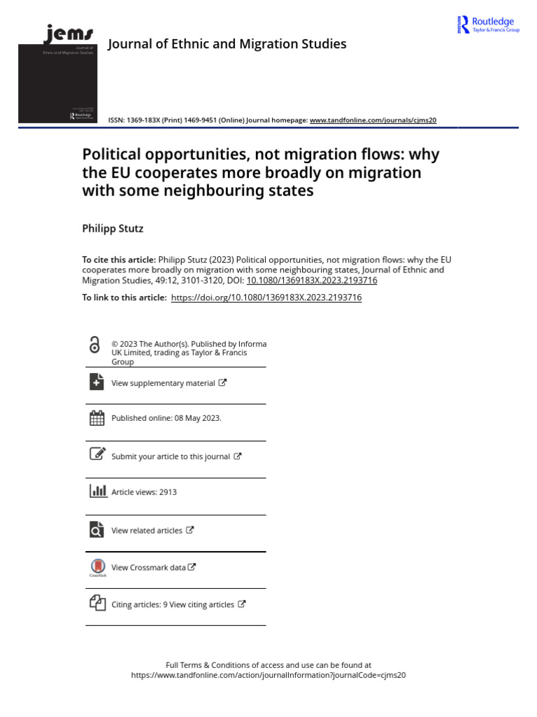 EU Migration Cooperation Factors Explained | PDF | Human Migration
