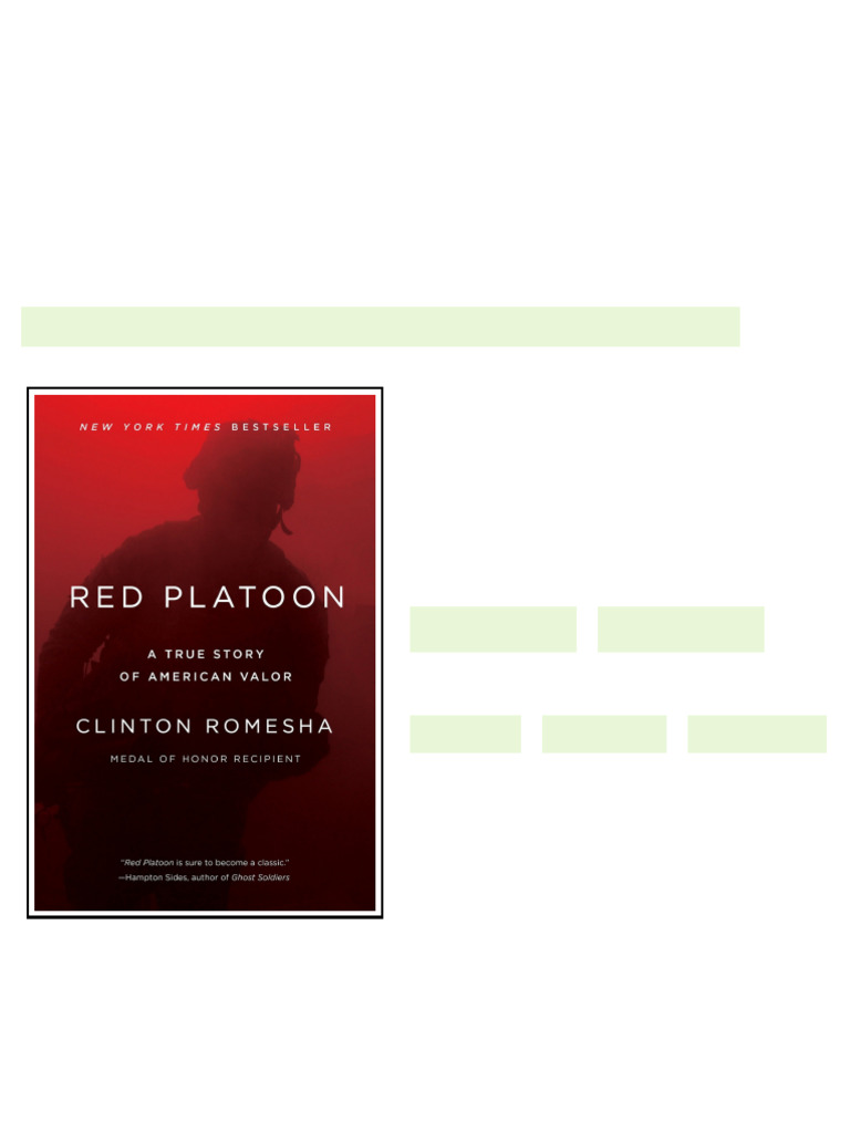 Red Platoon A True Story Of American Valor Clinton Romesha Romesha ...