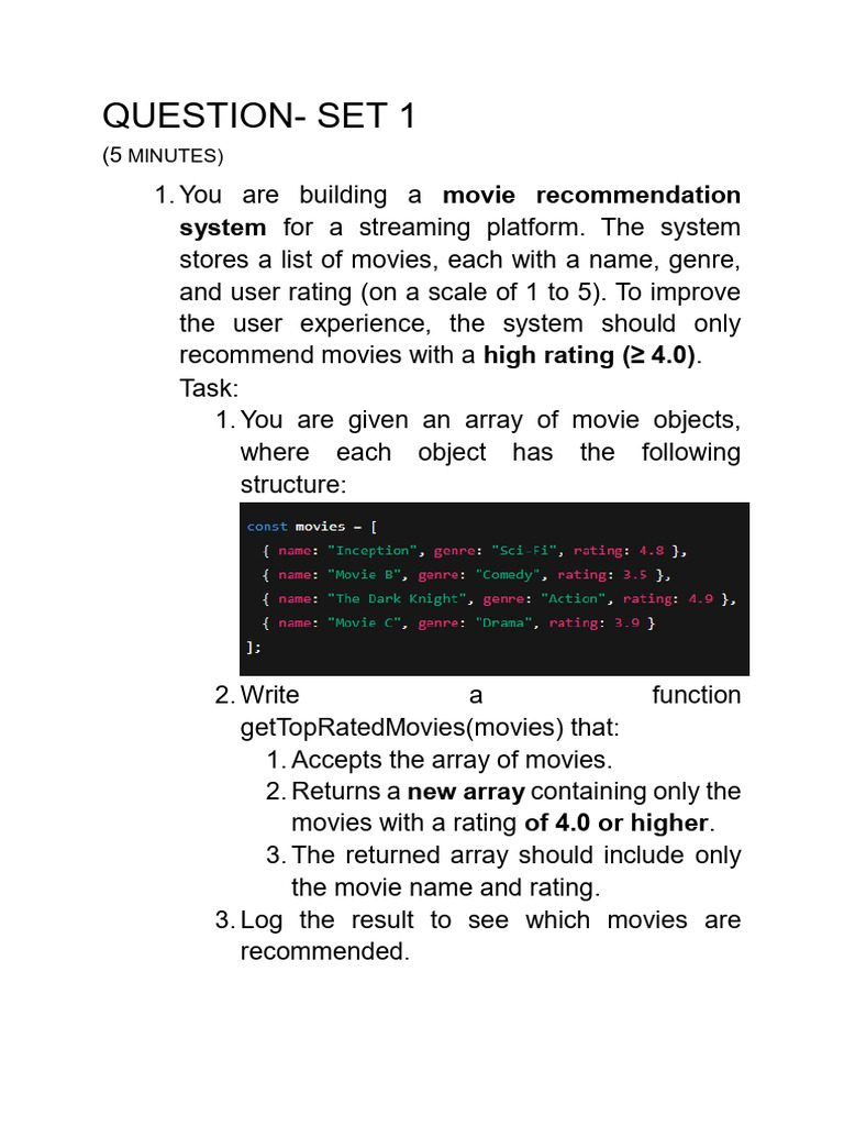 Mern-stack Question Set1 | PDF