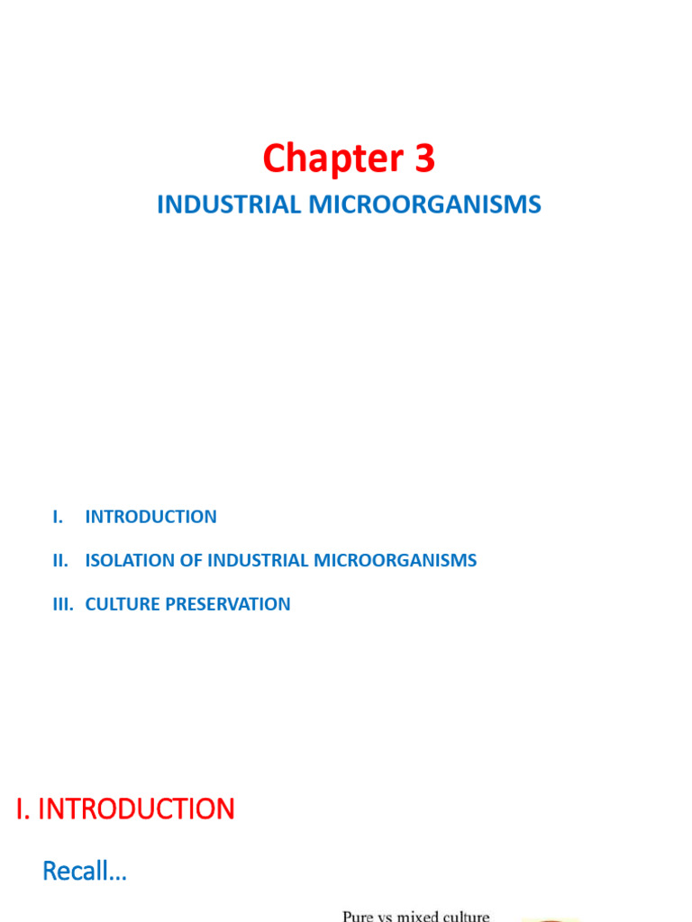 Industrial Microorganisms: Isolation & Preservation | PDF | Genetically ...
