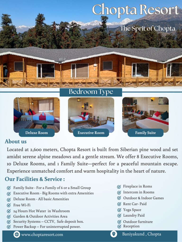 Luxury Stay at Chopta Resort Rooms | PDF | Room