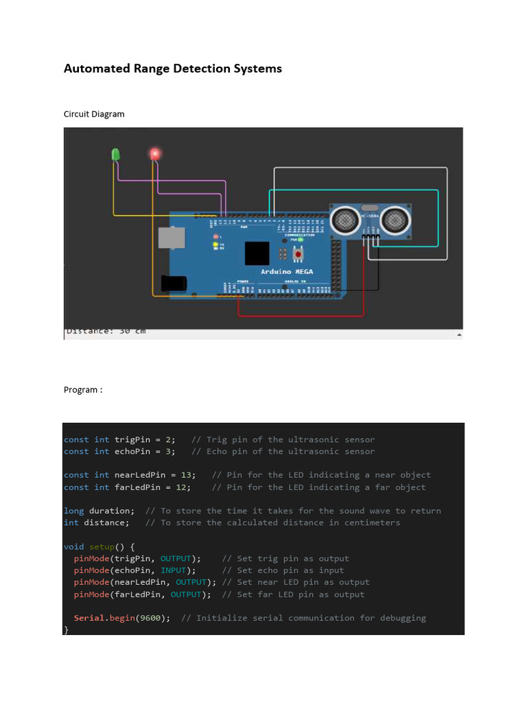 Automated Ultrasonic Range Detection | PDF