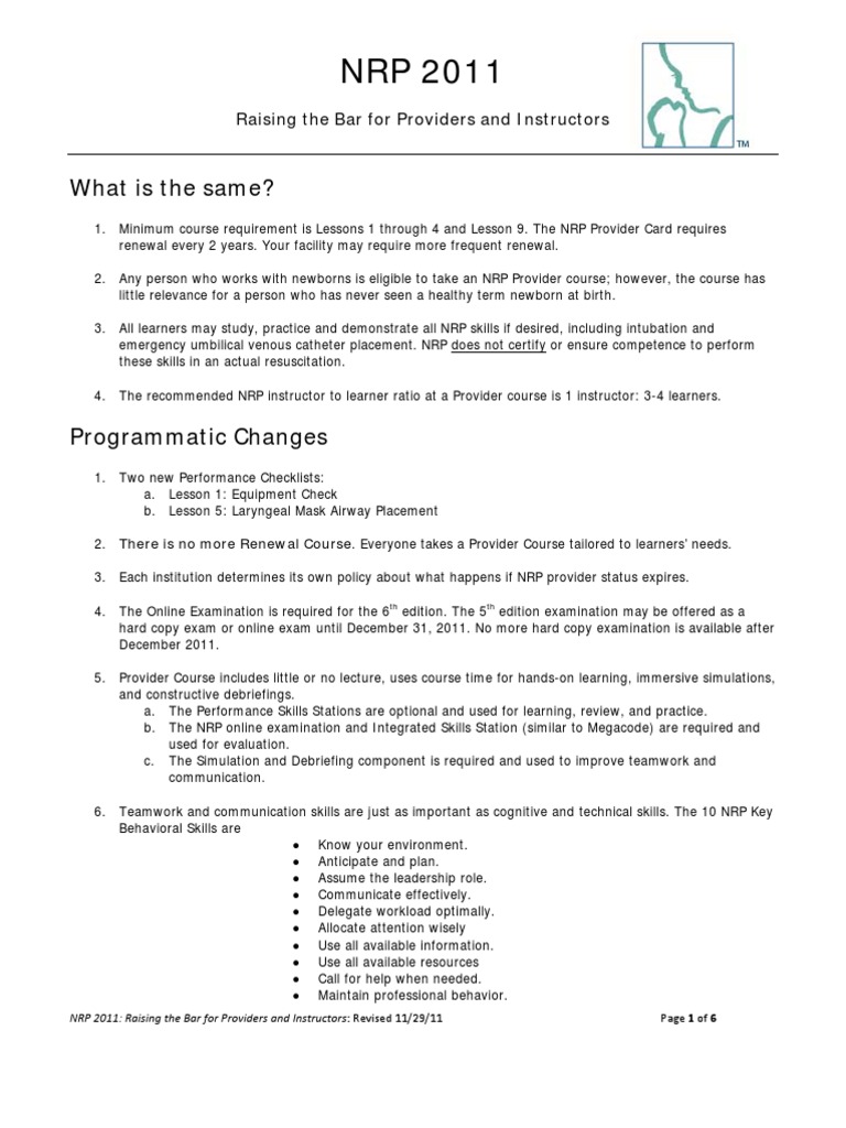 NRP 2011 Guidelines for Providers | PDF | Cardiopulmonary Resuscitation ...
