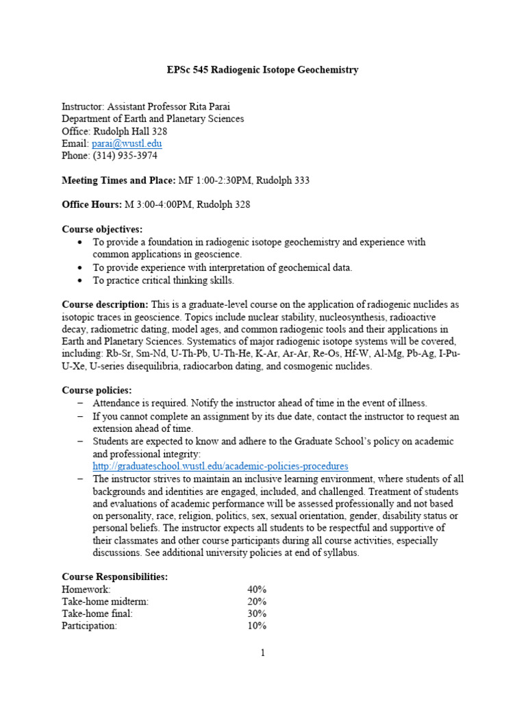 Radiogenic Isotope Geochemistry Course | PDF | Nuclear Physics ...