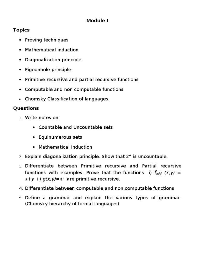 TOC Questions | PDF | Regular Expression | Automata Theory