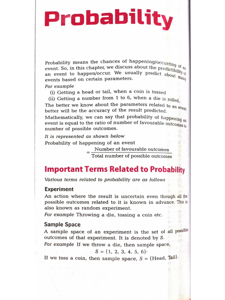 Probability Notes | PDF