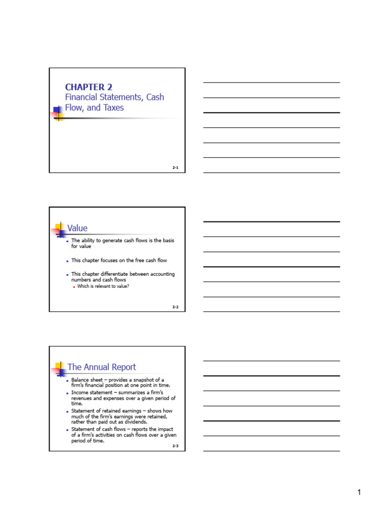 Financial Statements and Cash Flow Analysis | PDF | Balance Sheet ...