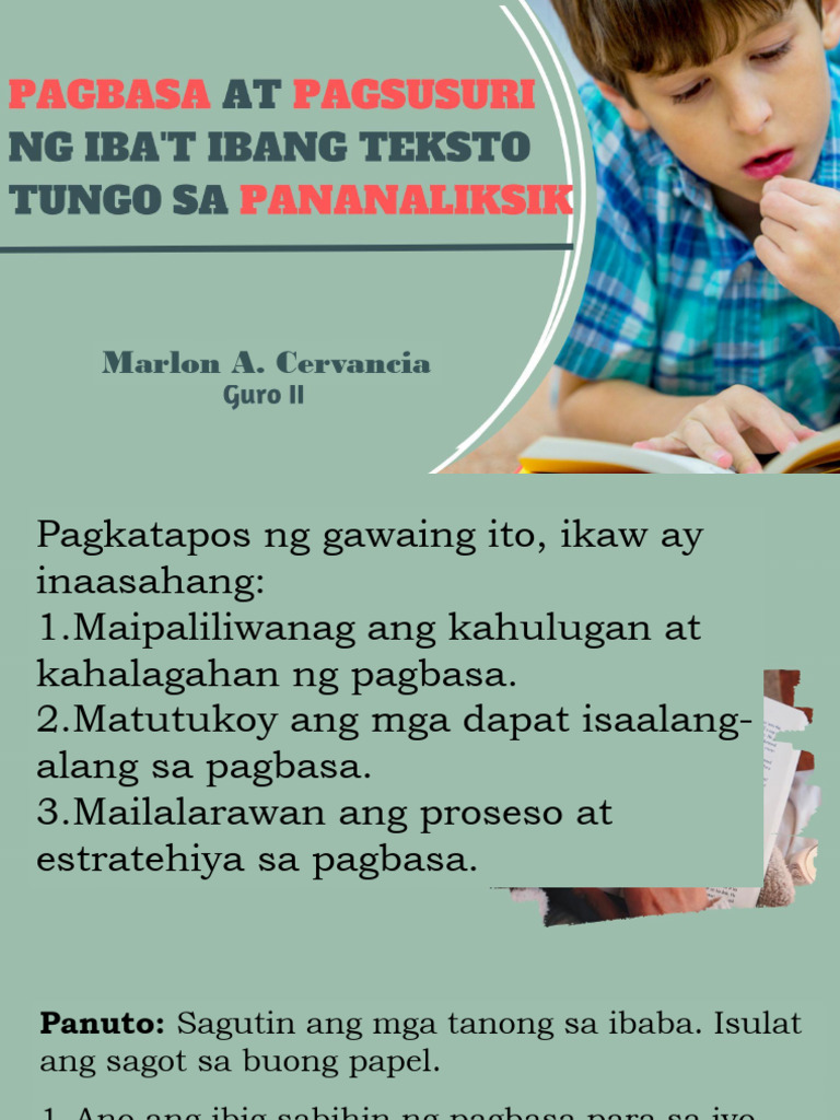 Pagbasa-Lesson-1-Sir-Marlon-PDF | PDF