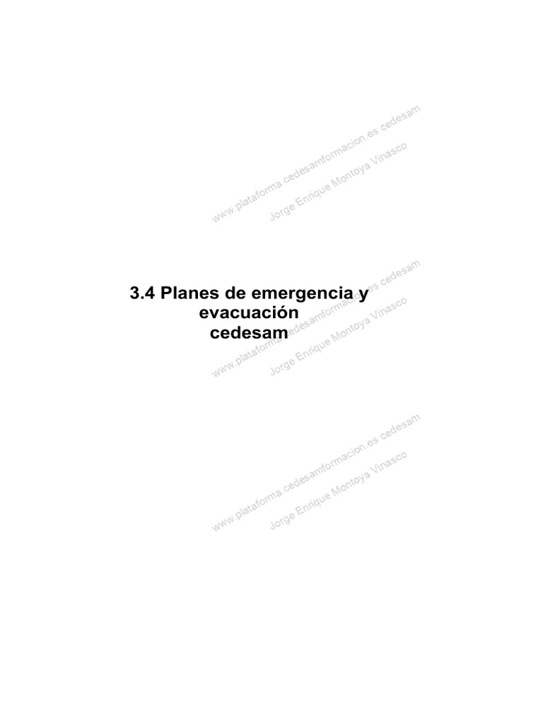 103.4PlanesDeEmergenciaYEvacuacion | PDF | Riesgo | Emergencia