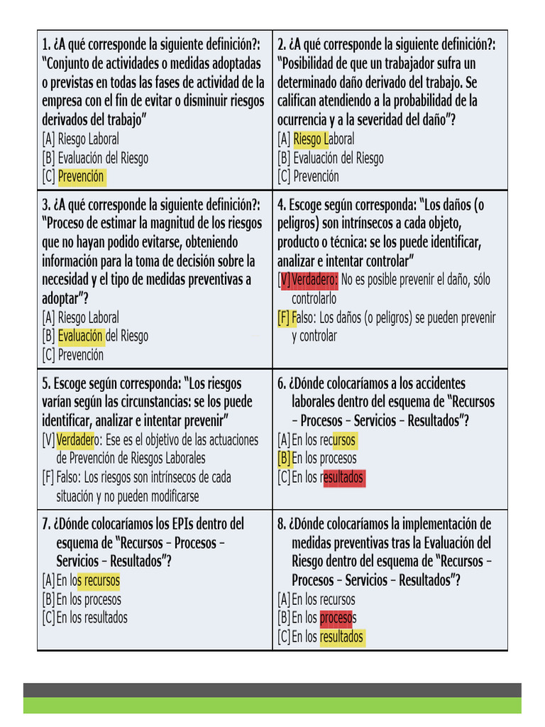 Preguntas Tipo Test MF0075 | PDF | Riesgo | Toxicidad