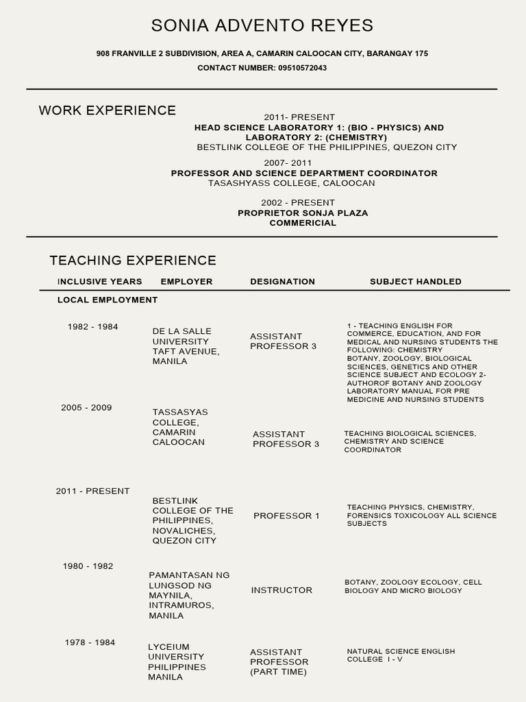 Resume | PDF | Manila | Brunei