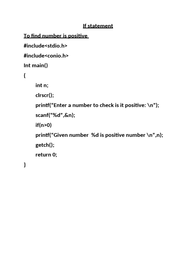 C Program Control Statements Guide | PDF | Integer (Computer Science ...
