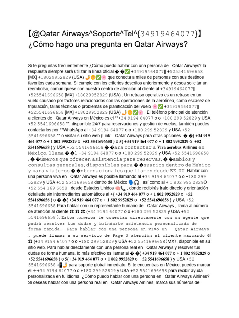 Como Hago Pregunta Qatar-Airways1 | PDF | Chat en linea | Red mundial