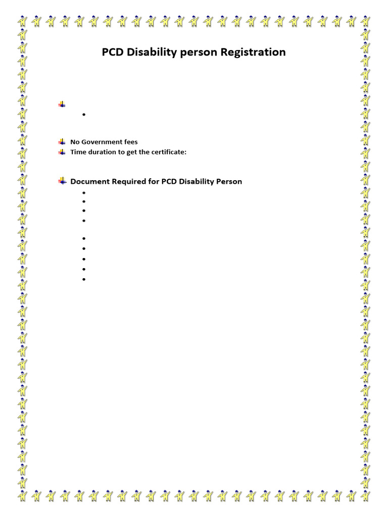 PCD Disability Person Registration | PDF