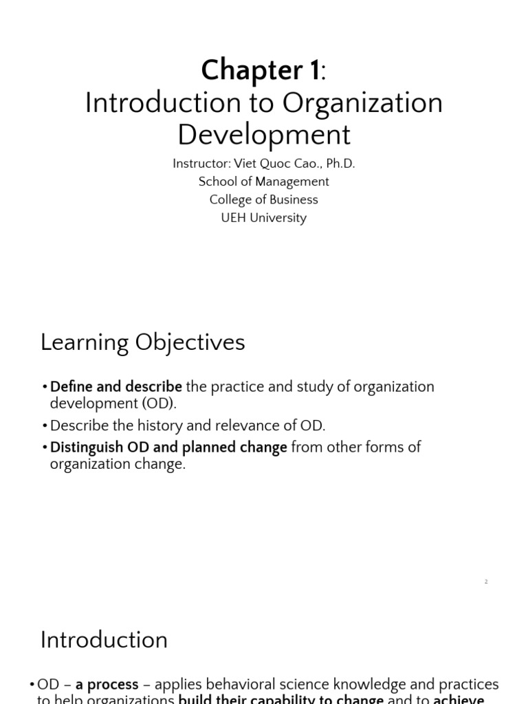 01 STU Chap 1 OD and Change Management Eng | PDF | Organization ...