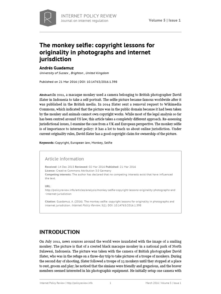 MonkeySelfie1 | PDF