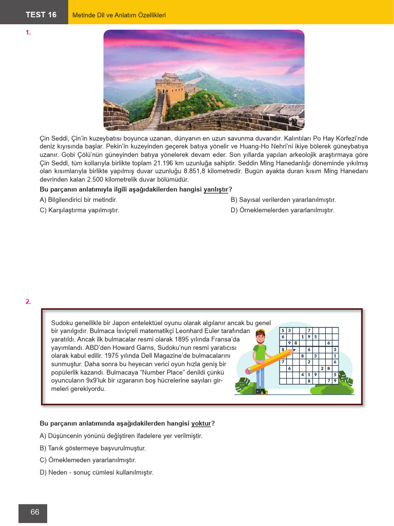 APOLET_5.SINIF_PARAGRAF_TEST_16 | PDF